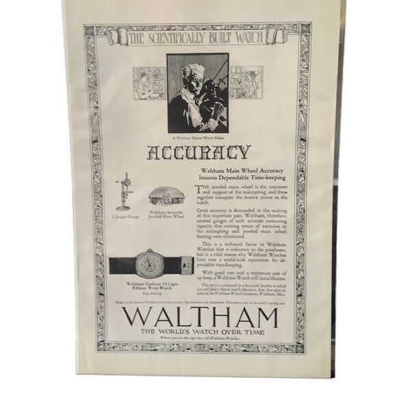 Waltham | Art | Vintage 921 Waltham Watchthe Scientifically Built Watch ...